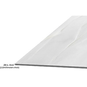 Palazzo Self Adhesive 12-Inch Vinyl Floor Tiles, 20 Rectangular Tiles - 12" x 24", Opal Pattern - Peel & Stick, DIY Flooring for Kitchen, Dining Room, & Bedrooms by Achim Home Décor