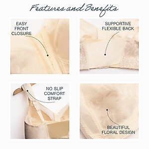 Playtex Women's 18 Hour Supportive Flexible Back Front Close Wireless Bra US4695