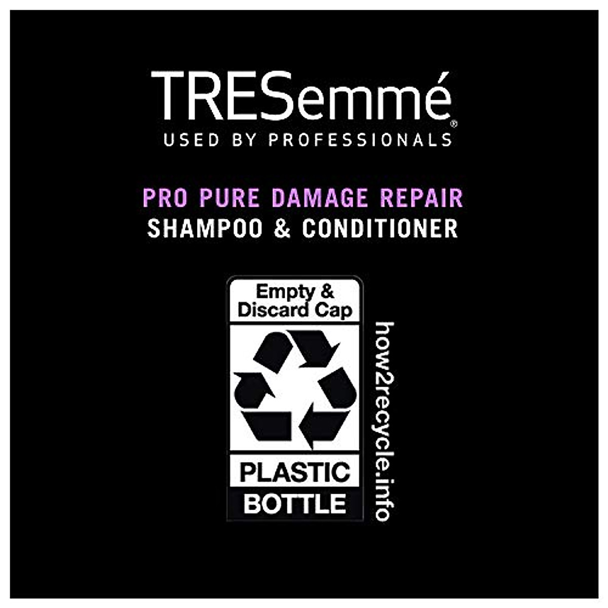 TRESemmé Pro Pure Sulfate Free Shampoo, Conditioner and Styler To Repair Damage and Add Volume Damage Repair Sulfate Free, Paraben Free and Dye-Free Hair Care 3 Count