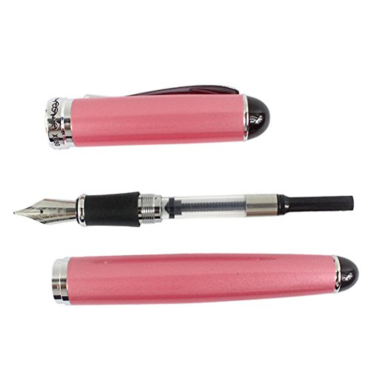 Sipliv 2PCS Jinhao X750 Fountain Pen in 2 Colors with Ink Refill Converter, Purple & Pink