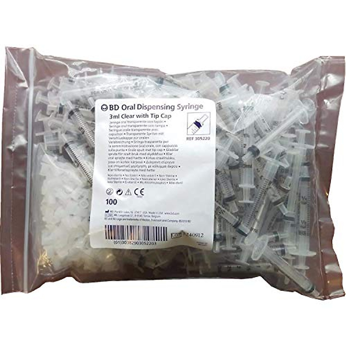 BECTON DICKSON BD ORAL SYRINGE CLEAR 100/BOX 3ML by BECTON DICKINSON *** by Becton Dickinson