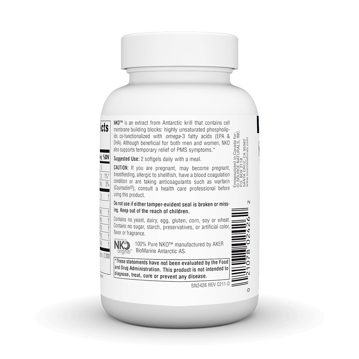 Source Naturals NKO Neptune Krill Oi, Supports Heart Health and Cell Membrane Integrity*, 500mg - 120 Softgels