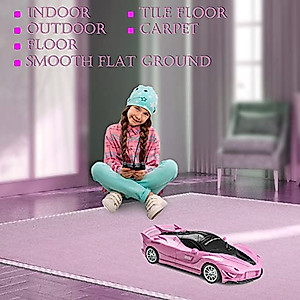 Remote Control Car for Kids- RC Sport Racing for Girls Hobby Toy, Electric Power On Road High Speed Drift Model Vehicle with Led Headlight and Controller Rechargeable, Adults Xmas Birthday Gifts Pink