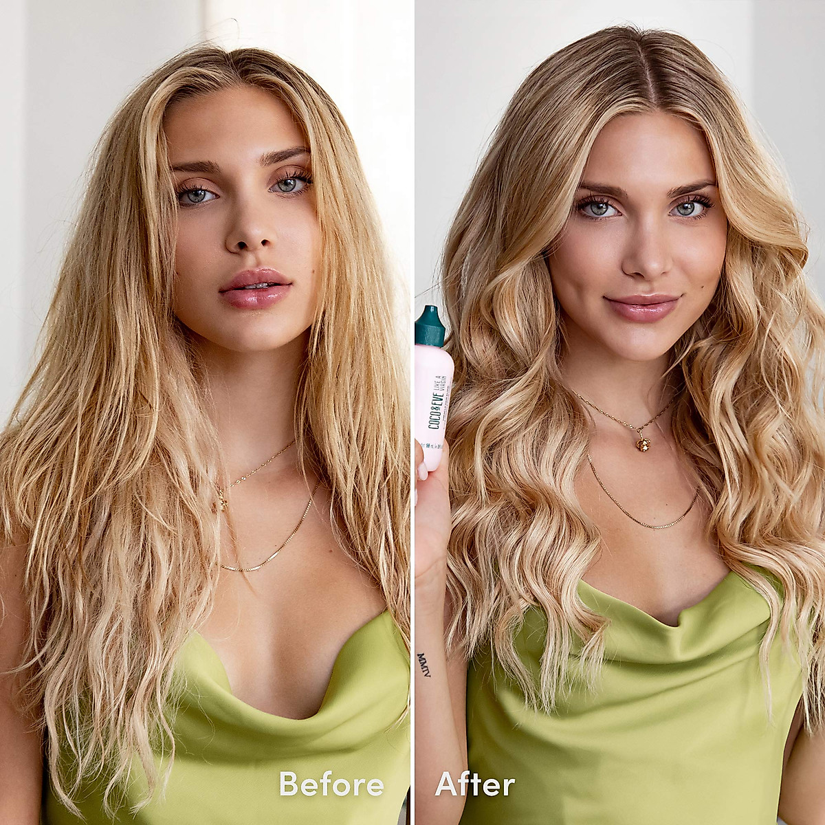 Coco & Eve Miracle Hair Elixir. Coconut Oil with Hyaluronic Acid Leave in Conditioner.Treatment for Dry Damaged Hair | Frizz control. Protects from Heat Styling