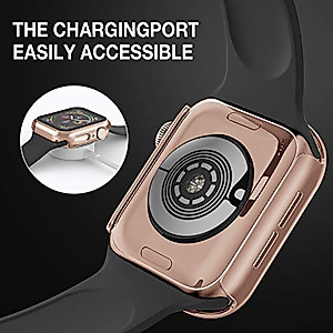Case Compatible with Apple Watch 38MM Series 3/2/1/ with Built-in Tempered Glass Screen Protector, All-Around Ultra-Thin Bumper Full Cover Hard PC Protective Case for iWatch