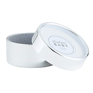 Stephan Baby Silver-Plated Keepsake Trinket Box; Lid Holds a 2" X 2" Photo