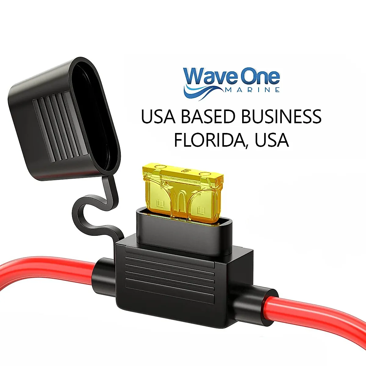 10 Pack 16 AWG Gauge Inline Fuse Holder with 5A Amp ATC ATO Blade Fuse Waterproof Auto RV Boat - Wave One Marine