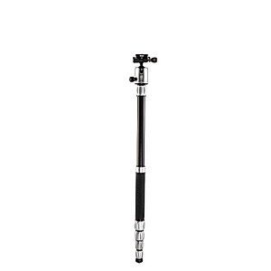 Mefoto Roadtrip S Lightweight 59.4" Aluminum Travel Tripod/Monopod w/Case, Twist Locks, Dual-Action Ballhead w/Arca Swiss Plate for Mirrorless/DSLR Sony Nikon Canon Fuji - Titanium (RTSATTN)