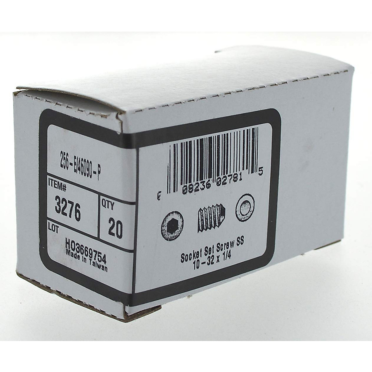 Hillman 3276 10-32 x 1/4-Inch Stainless Socket Head Set Screw, 20-Pack