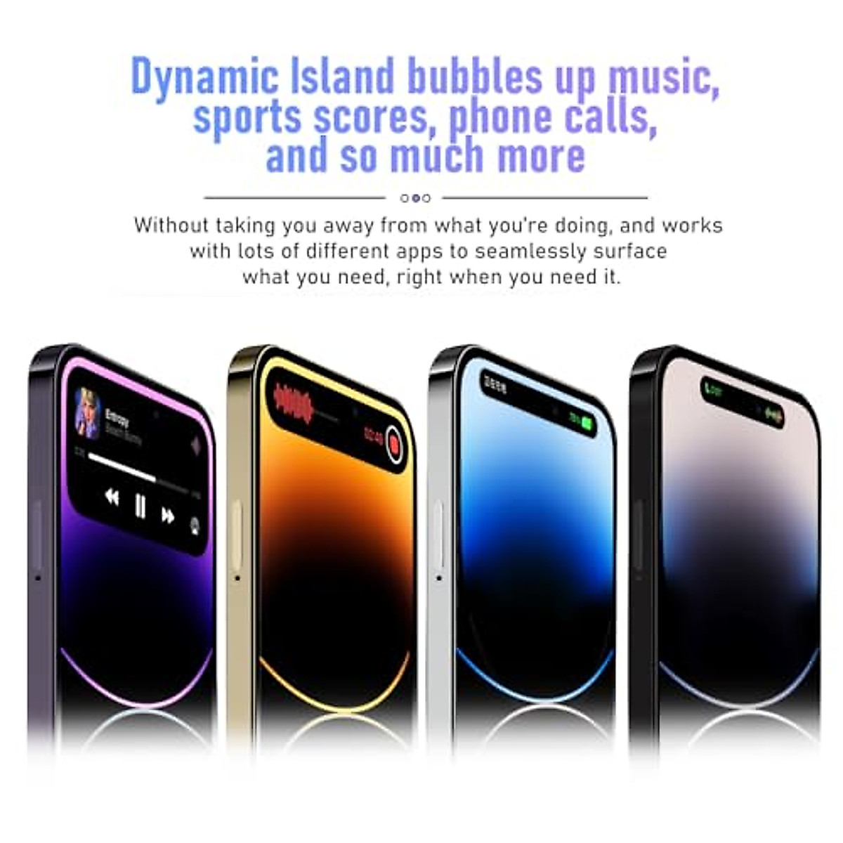 Deeptick Unlock Phone, Android 13 Cellphone, Triple SIM Card Slots, 6800mAh Battery, 6.8 inches Android Phones HD+ Screen,Face ID Qlink Cell Phones (White)