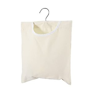 Canvas Clothespin Bag, Portable Reusable Oxford Cloth Hanging Storage Organizer, Laundry Clothes Pin Holder with an Extra-Large Hook for Hanging and Effortlessly Slidingwith