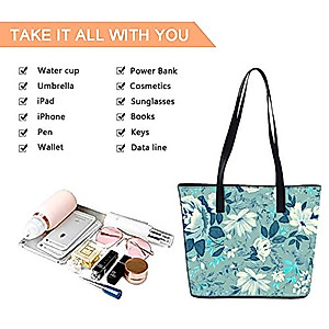 Funny Handbag Zipper Tote Bag Large Capacity Women Shoulder Bag for Daily Work School Business Travel (Colorful Autism Puzzle Pieces Heart)