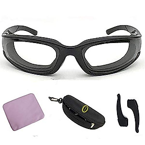 shenghang Onion Goggles Tear Free Saftey Glasses for Kitchen。Anti-tear, Dustproof, Anti-fog, Windproof。 (black)