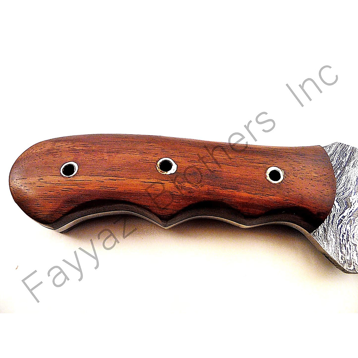 FAYYAZ BROTHERS Custom Made Damascus Steel Hunting Knife/Tracker Knife FBK-15306, 307, 308, 309, 310, 311, 312, 313 and 314 (Rose Wood)