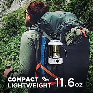 EverBrite LED Camping Lantern, USB C Rechargeable Lantern with Stepless Dimming, Vintage Portable Camping Lights & Lanterns, Lanterns for Power Outages, Hurricane, Emergency, Fishing, Home and More