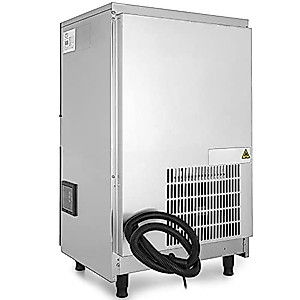 VEVOR 110V Commercial Ice Maker Machine 110LBS/24H with 39LBS Bin, LED Panel, Stainless Steel, Auto Clean, Include Water Filter, Scoop, Connection Hose, Professional Refrigeration Equipment