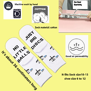 TSOTMO Disc Golf Socks Golfing Gift Disc Golf Sport Socks Gift For Disc Golf Lover Novelty Sport Socks For Men (BIG DISC)