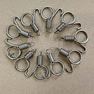 Cotsdan 20Pcs Spring Door Latch for Cages Metal Finger Spring Hooks 2 Sizes Multi-Functional Wire Cage Spring Latch Security for Fixing Pet Cage Door Dog Cat Hamsters Bunny Bird Parrot Cages Hook