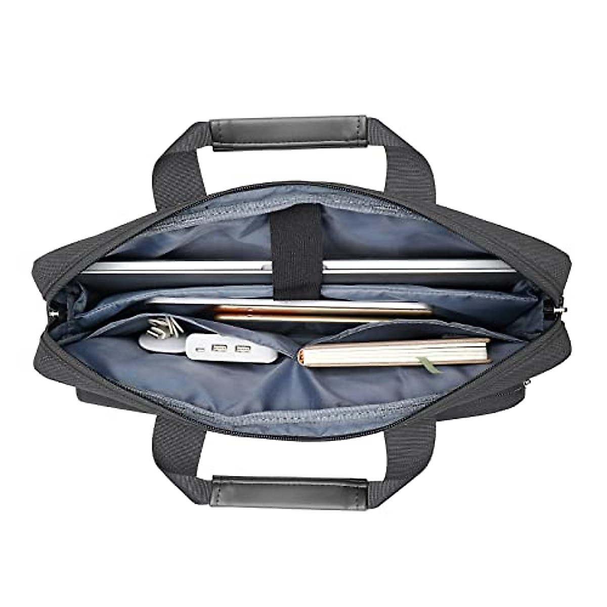 MOSISO Laptop Shoulder Bag Compatible with MacBook Air/Pro,13-13.3 inch Notebook,Compatible with MacBook Pro 14 inch M4 M3 M2 M1 with 2 Raised&1 Flapover&1 Horizontal Pocket&Handle&Belt, Slate Gray