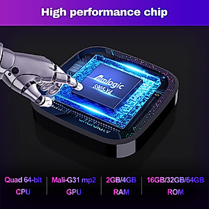 HAKO Pro Android 11 TV Box 4GB RAM 32B ROM Amlogic S905Y4-B 2.4G/5G Dual WiFi BT 5.0, AV1, H.265, VP9, HDR 10+, Supports Netflix, Prime Video 4K HDR Box