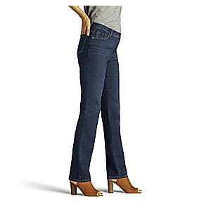 Lee womens Classic Fit Monroe Straight-leg Jeans, Ellis, 12 US