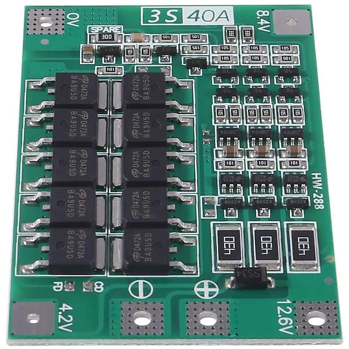 AOICRIE 3S 12V 40A PCB BMS Protection Board for 18650 Li-ion Lithium Battery Cell Module