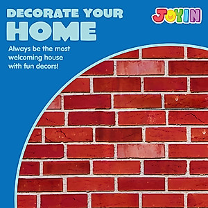 JOYIN Brick Wall Backdrop 4FT by 30FT Birthday Party Accessory Christmas Wall Decorations