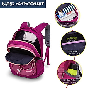 MOUNTAINTOP Kids Backpack for Boys Girls Preschool Kindergarten Hiking Daypack, Green 8.7 * 5.9 * 15"