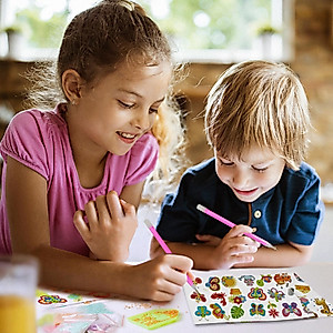 sinceroduct 75Pcs Diamond Stickers, Diamond Art for Kids Arts and Crafts, Creative Diamond Mosaic Sticker Craft by Numbers Kits for Kids and Adult Beginners, Butterflies and Flowers