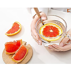 Lawei Set of 4 Glass Coffee Mug with Handle - 15 Oz Glass Jumbo Coffee Cups Clear Coffee Mug for Cappuccino, Coffee, Latte, Cereal, Milk, Ice Cream