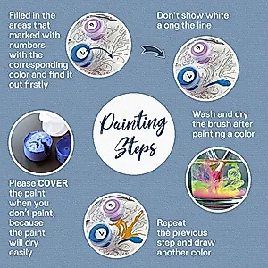 Lin-A-Lex DIY Paint by Numbers for Adults and Kids, Autumn Landscape - Rainy Day, Beginner Friendly Painting Kit with Soft Brushes, Acrylic Pigment Oils, Arts and Craft for Home