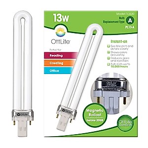 OttLIte T13330 13-Watt HD OttLite Replacement Bulb, Type A