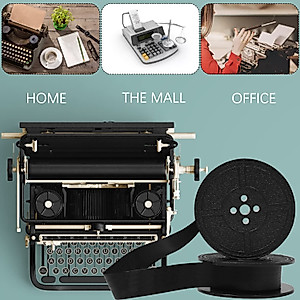4 Pairs Universal Typewriter Ribbon Twin Spool Replacement Pack Compatible with Most Typewriter Black