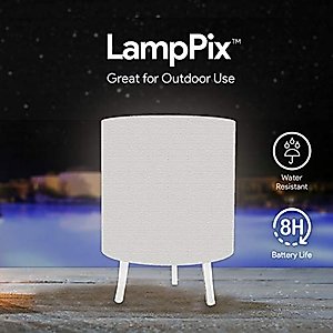 5x7 Inch LED Desk Lamp - Light Stone Custom Canvas Printed Table Light 16 Colors - 5 Level Dimmer - 4 Lighting Effects - Rechargeable Light - Remote Control. by LampPix Made in The USA.