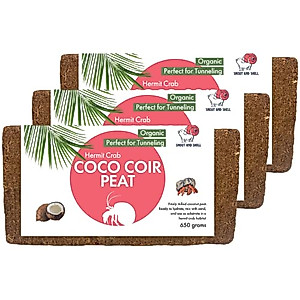 Snout and Shell Coco Peat Reptile & Amphibian Bedding 1.4 lbs - Perfect for Frogs, Salamanders, Geckos & Snakes Tunneling - 100% Organic Coconut Husks - 650 Grams, Brown
