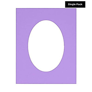 CountryArtHouse Light Purple Acid Free 10x14 Oval Picture Frame Mat with White Core Bevel Cut for 8x11 Pictures - Fits 10x14 Frame - Pack of 1 Matboard