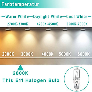 YBEK JDE11 75W 120V Halogen Bulb T4 Mini Candelabra Base Warm White 2800K Dimmable JD E11 Bulbs(Pack of 5)