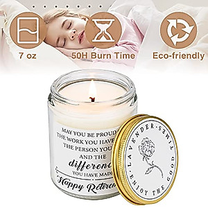 STORALIT Lavender Scented Soy Candles Jar Happy Retirement Gifts,Funny Coworker Leaving Gifts,Farewell Gifts ,Goodbye Gift for Women, Colleagues, Coworkers, Friends