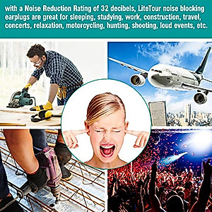 30 Pair Earplugs for Noise Cancelling Noise Blocking Ultra Soft Ear Plugs for Sleeping Study Work Black