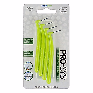 PRO-SYS® Interdental Brush Wide Spaces, Proxy Brush - 16 Brushes (4 Packs – 4 Brushes per Pack) – with Dupont™ Bristles