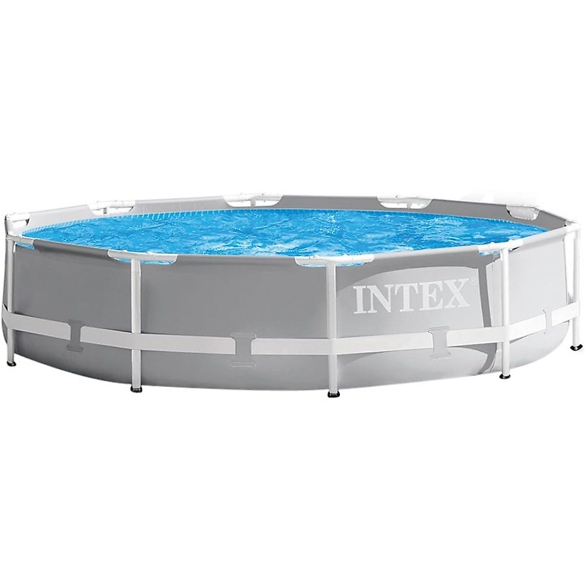 Intex 26723EH Prism Frame Premium Above Ground Swimming Pool Set: 15ft x 42in – Includes 1000 GPH Cartridge Filter Pump – Removable Ladder – Pool Cover – Ground Cloth