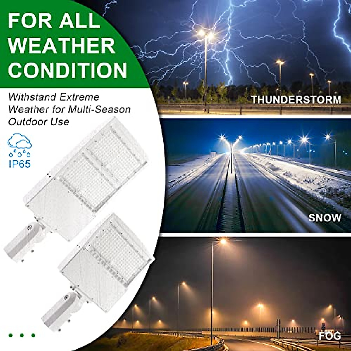 OSTEK LED Parking Lot Lights 150W 21000LM LED Shoebox Street Pole Lighting Fixture 5000K, Waterproof Outdoor Commercial Area Road Lighting for Stadium Roadways 100-277V DLC UL