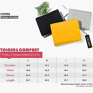 TOLOER Men's Hoodies Pullover Slim Fit Solid Color Sports Outwear Sweatshirts White XX-Large