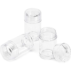 Juvale Plastic Box Storage with Jar Containers for Glitter, Beads, Rhinestones (6.5 x 2 x 5.5 In)