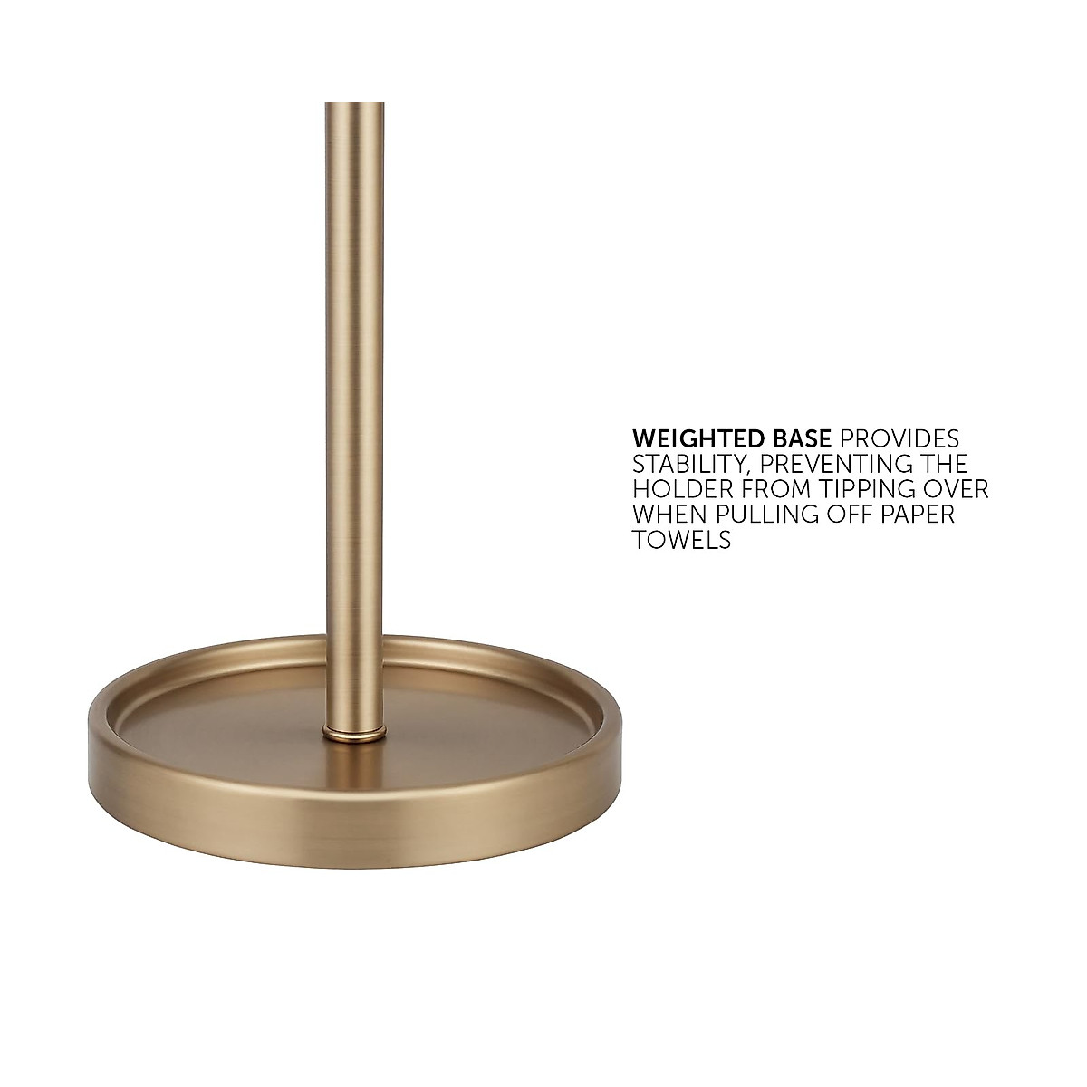 Ivilon Countertop Paper Towel Holder - Modern Sleek Ball Minimalist Design - Color Warm Gold
