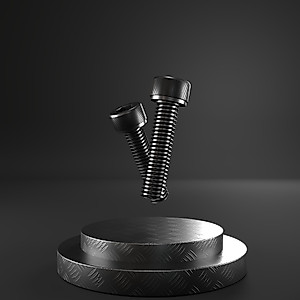 Cicidorai M5 x 8mm 12mm 16mm 20mm 25mm Hex Socket Head Cap Screws Bolts, 12.9 Grade Alloy Steel, Fully Threaded, Black Oxide Finish, Allen Socket Drive, Assortment Kit 50Pcs