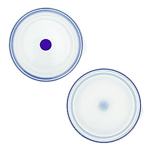 CARTINTS Microwave Safe Silicone Bowls, Collapsible Food Storage Containers with Lids, Space Saving Reusable Lunch Container Safe For Oven/Freezer/Dishwasher(900ml,Round,Purple)