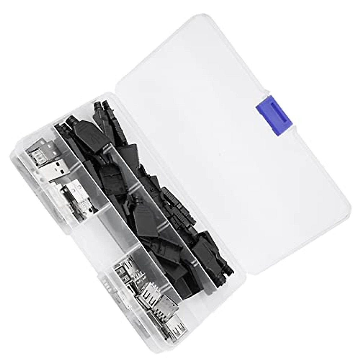 Boxwizard 20pcs/set Type A 2.0 USB Port 4 Pin Socket Adapter with Black Plastic Housing