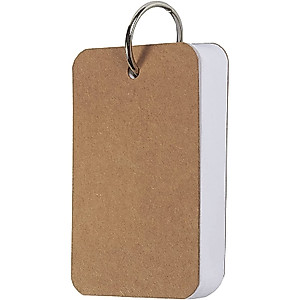 8 Pack Blank Flash Cards with Rings for Study Materials, Note Cards, Memo Scratch Pads, 400 Total Pieces (2 x 3.5 In)