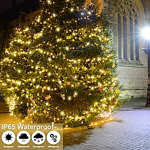 BESSTOR 50 LED 33 Ft C9 Christmas Led String Lights Decoration, 8 Modes Waterproof Fairy String Lights for Christmas Decoration Indoor Outdoor Home Xmas Tree Lights Patio Garden Party (Warm White)